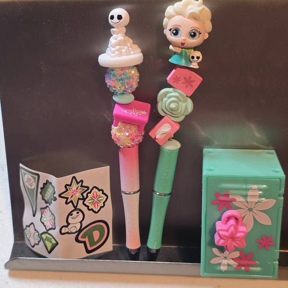 Disney | Office | Disney Doorables Academy Frozen Elsa Beaded Pen Set ...